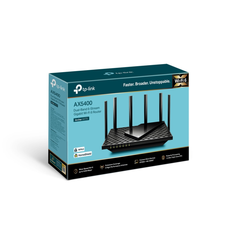 ROUTER TP-LINK ARCHER AX73 AX5400 WIR DUALBAND GIGABIT